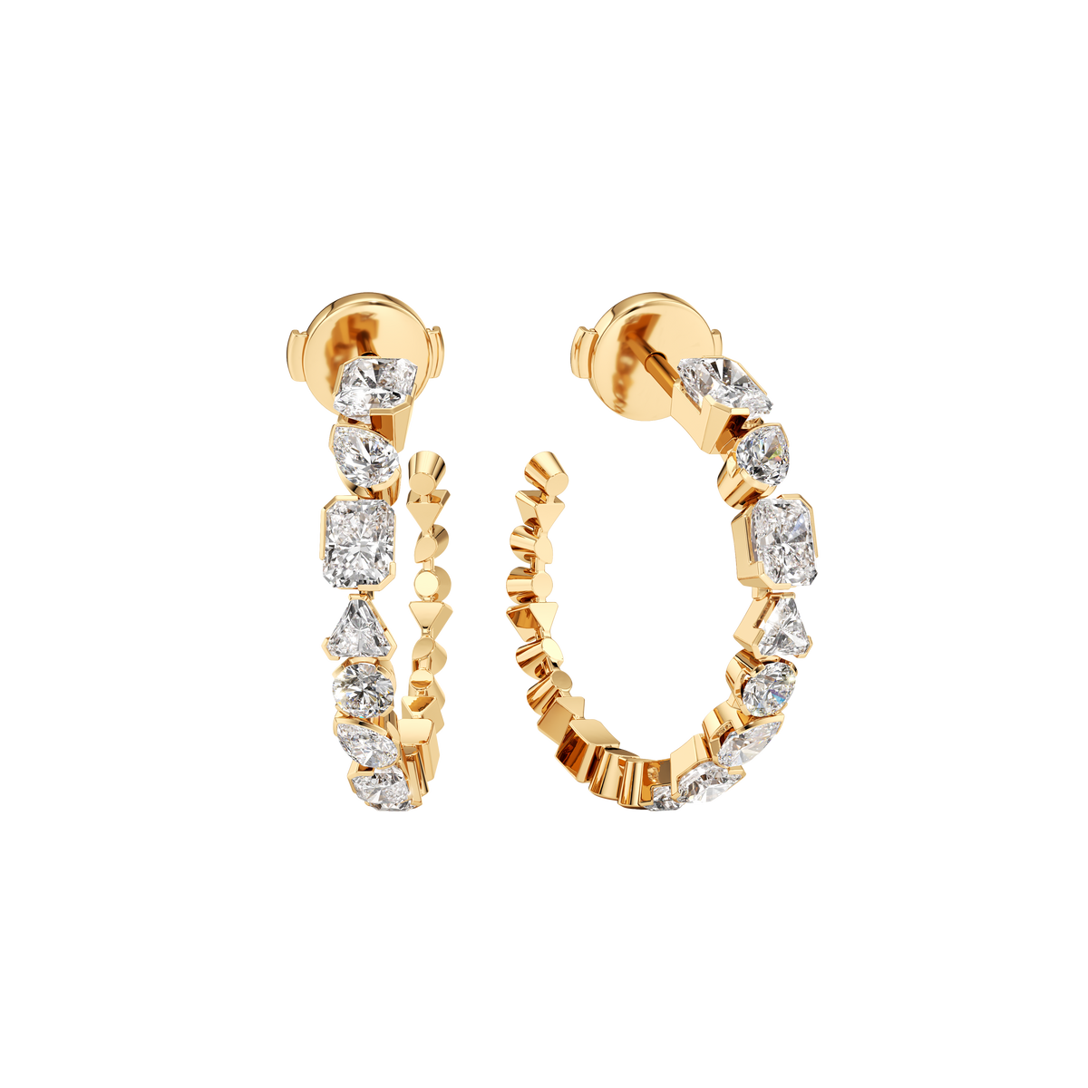 Meta Flora Diamond Hoop Earrings – The Future Rocks