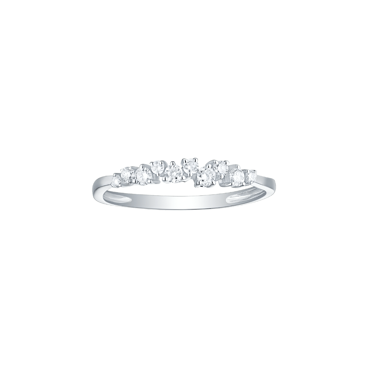 14K White Gold Lab-Grown Diamond Drizzle Ring I – The Future Rocks