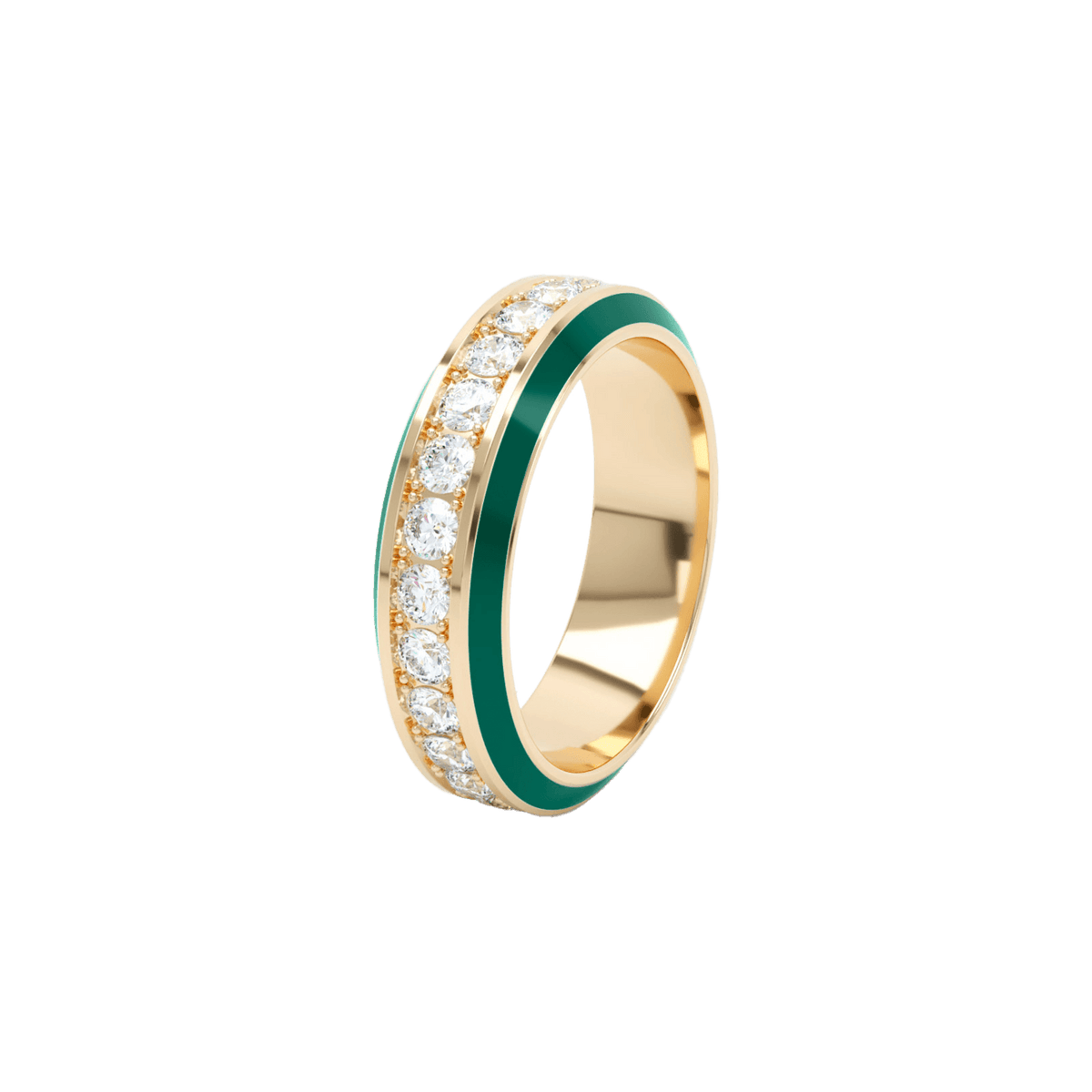 Eternity Green Enamel Ring – The Future Rocks