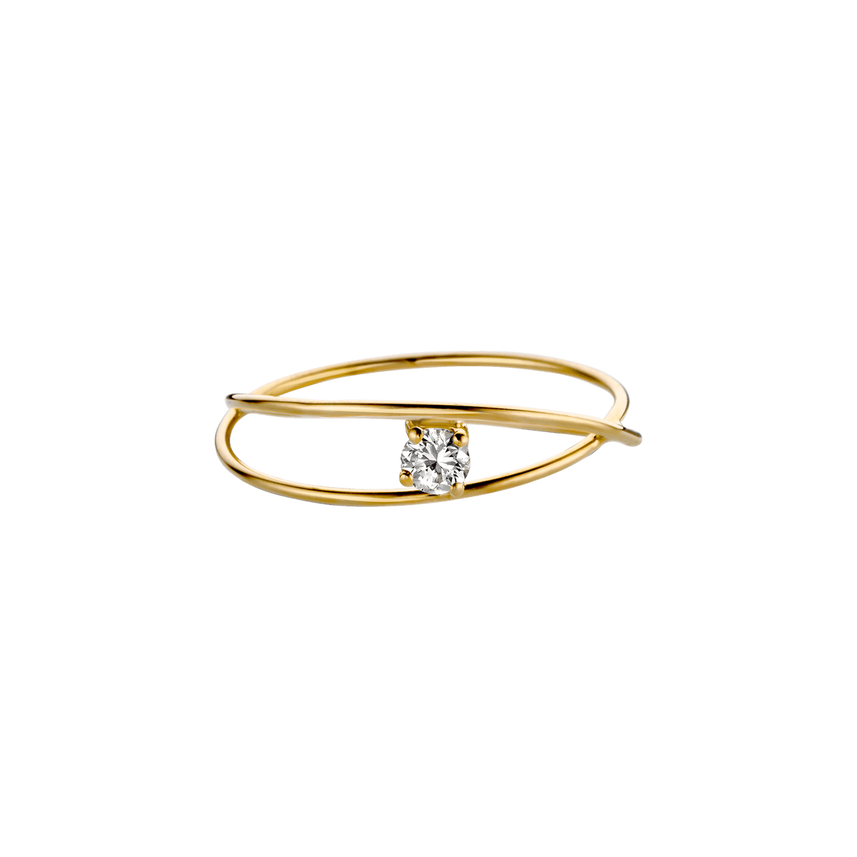 18k Recycled Gold Lab-Grown Diamond Parallax Ring – The Future Rocks
